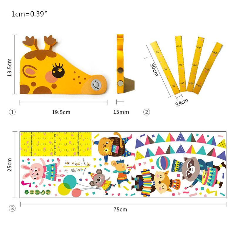 EVA Giraffe Growth Chart Graduated Ruler for 3D He... – Grandado