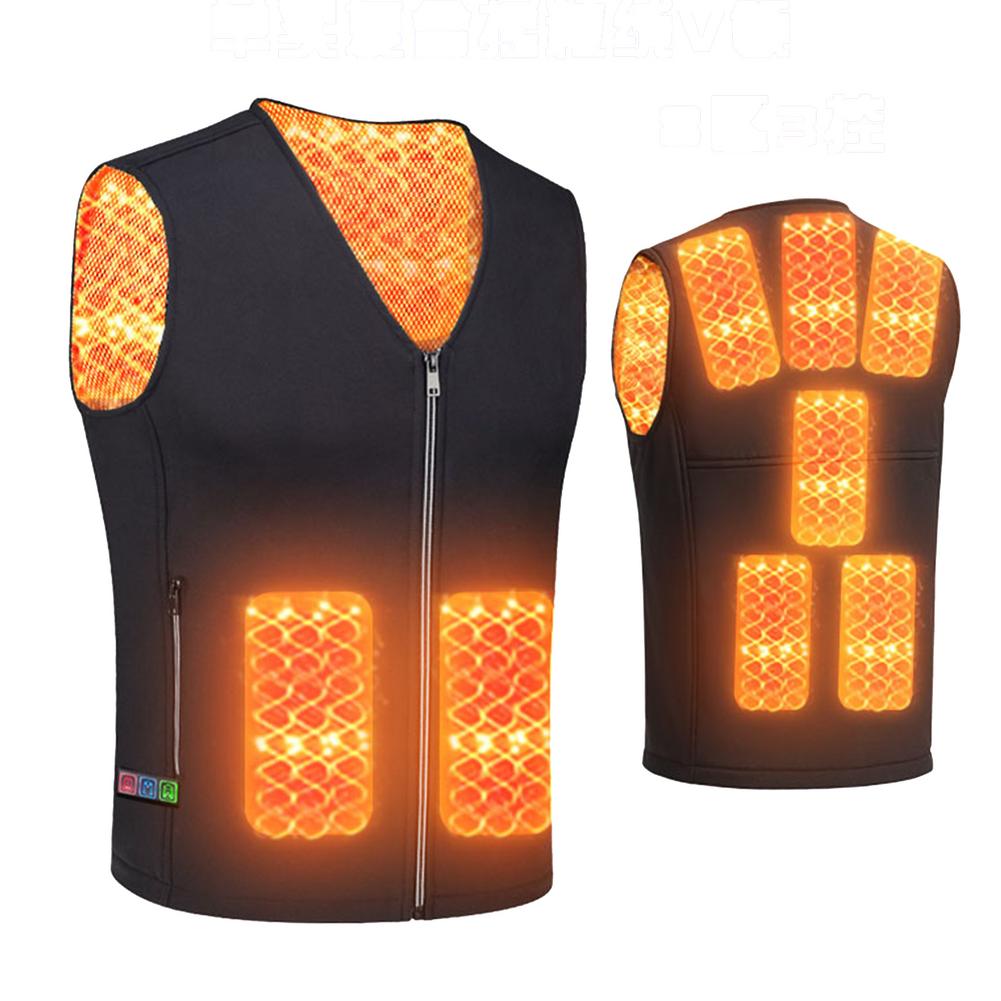 5V 8Zones V-neck Heating Vest Gilet 3-speed Contro... – Vicedeal