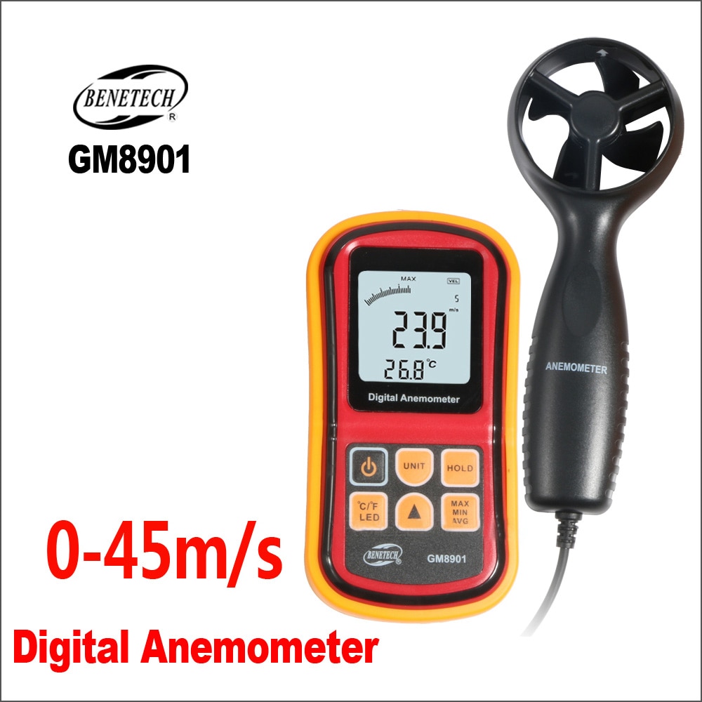 BENETECH Speed Measuring Instrument Anemometer LCD... – Grandado