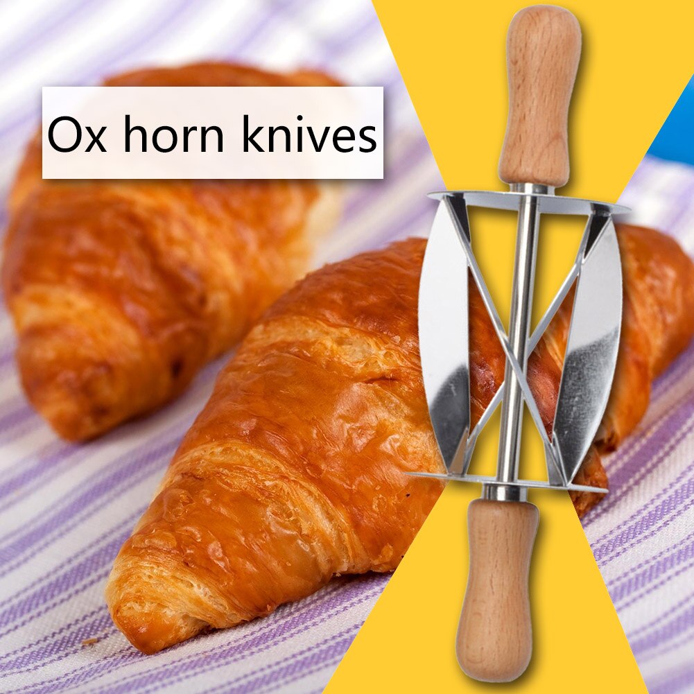 Croissant Cutter Wooden Handle Bread Pastry Wheel ... – Grandado