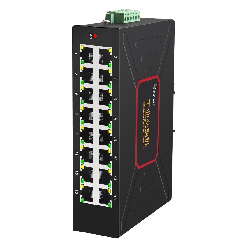 DIEWU 16 Ports Industrial Ethernet Switches 10/100... – Grandado