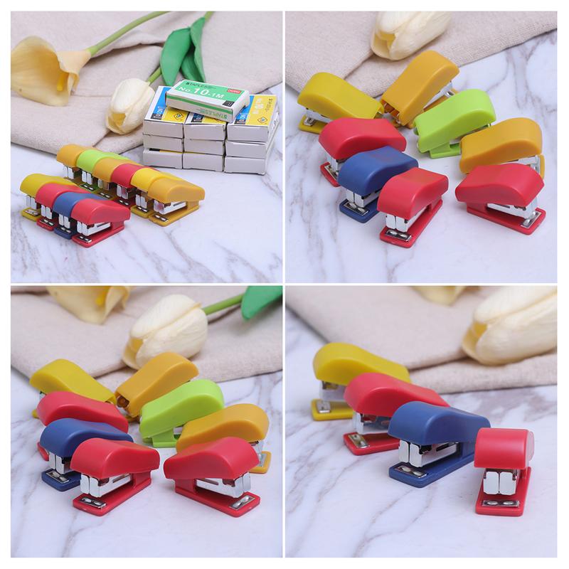 10pcs Cute Mini Desktop Staplers Hand Stapler Offi... – Grandado
