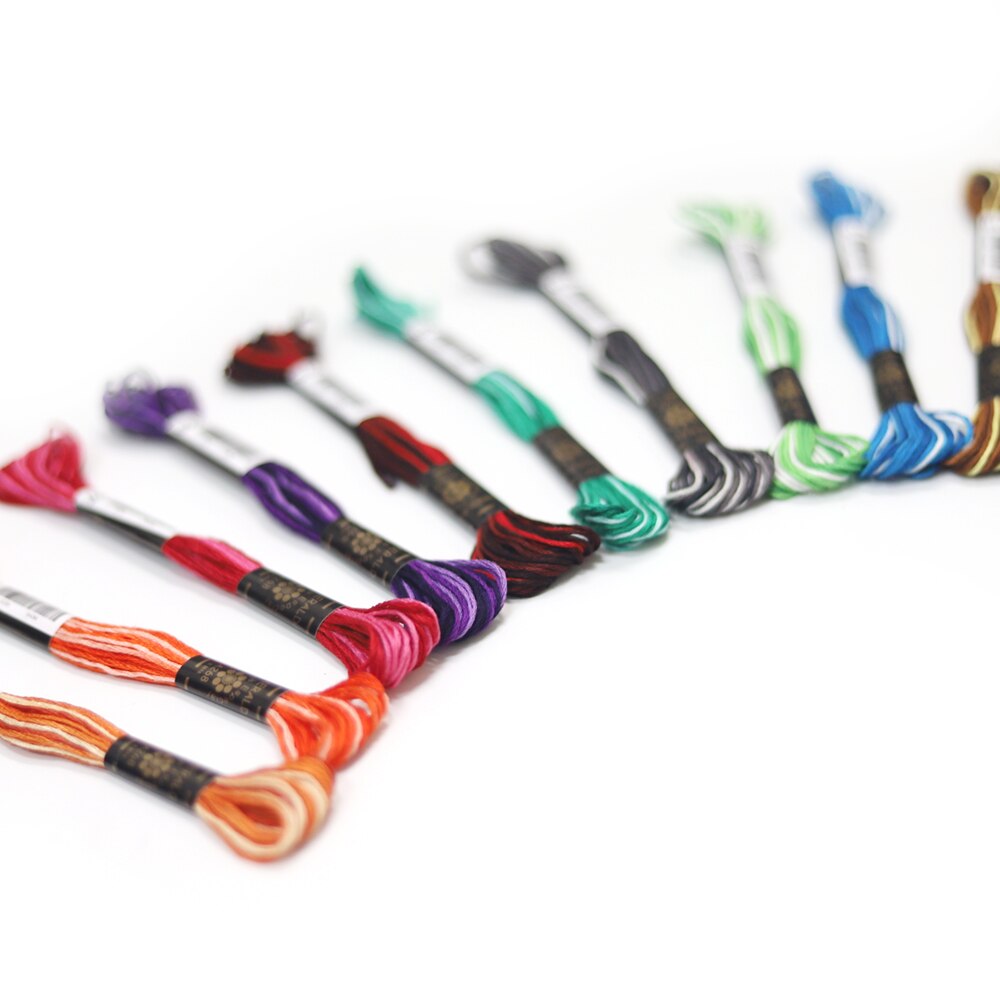 14 variegated Colors Cotton Embroidery Floss Merce... – Grandado