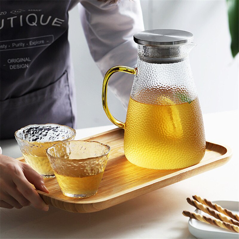 High Capacity Glass Water Jar Juice Lemonade Jug F... – Grandado