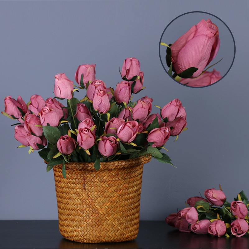 46CM Simulation Rose Wedding Bouquet 9 Roses Home ... – Vicedeal