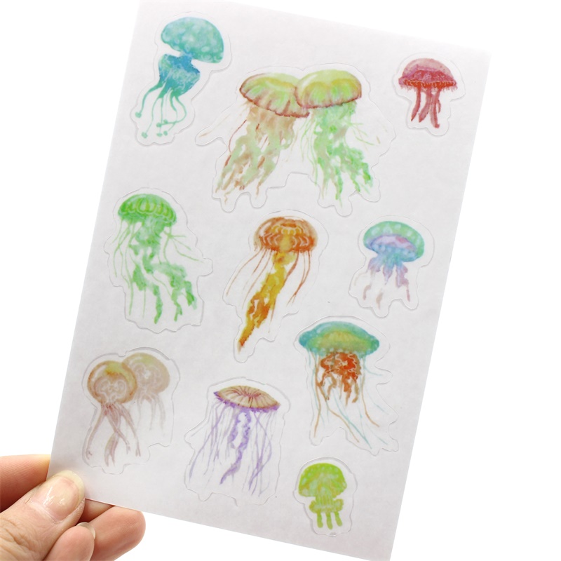 4pcs Jellyfish Self- adhesive Sticker for Scrapboo... – Vicedeal