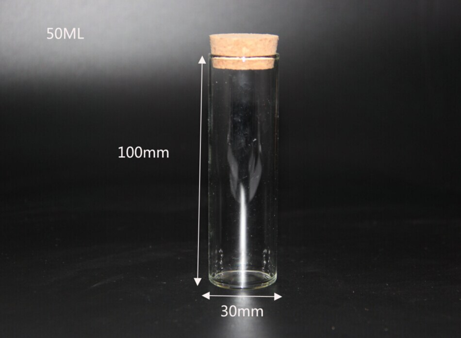 10pcs 30*100mm 50ml Glass Jars Vial with Corks Tes... – Grandado
