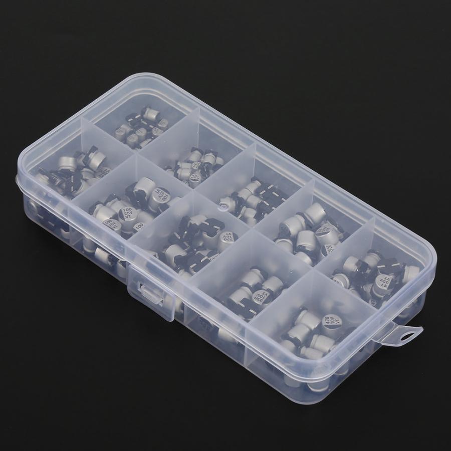 200pcs 10-50V SMD Electrolytic Capacitors Set 1uF ... – Grandado