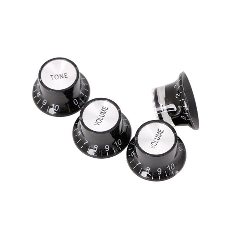 Guitar 2 Tone 2 Volume Control Knobs Silver Top Ha... – Grandado