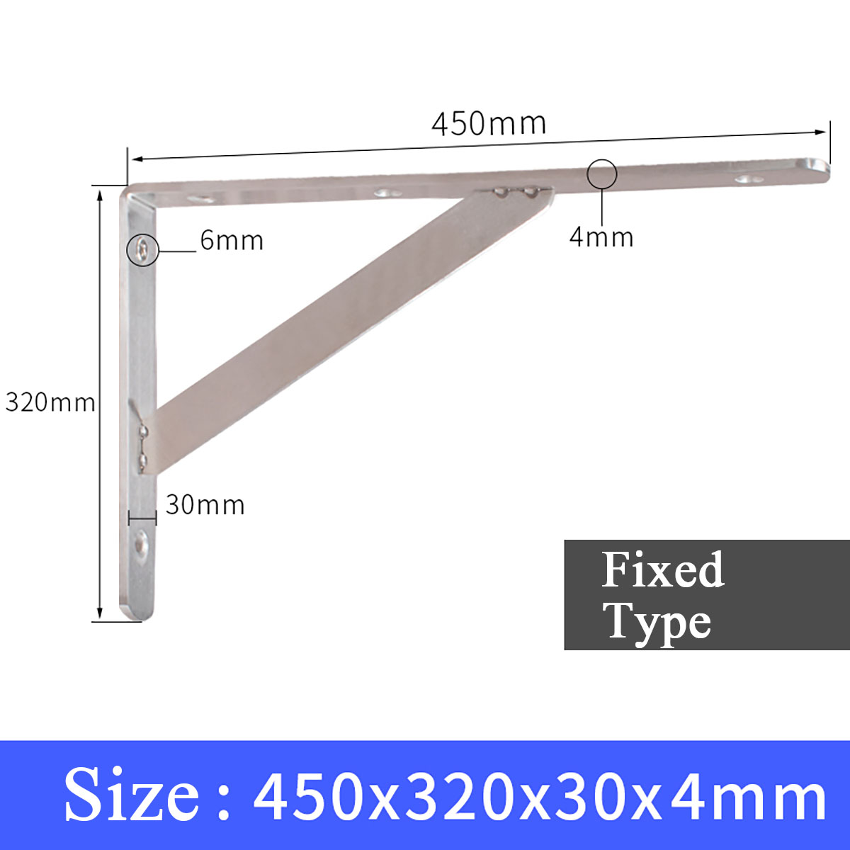 1pcs Thickness 4mm Stainless Steel Triangle Bracke... – Grandado