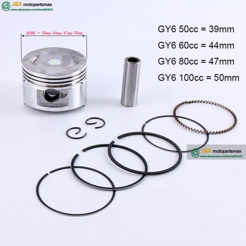 GY6 50 60 80 100 Cilinder Kit 39Mm 47Mm 50Mm Pisto... – Grandado