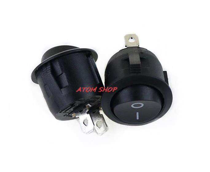 5 x KCD1-2 Round Black 2 Pin SPST ON-OFF Rocker Bo... – Vicedeal