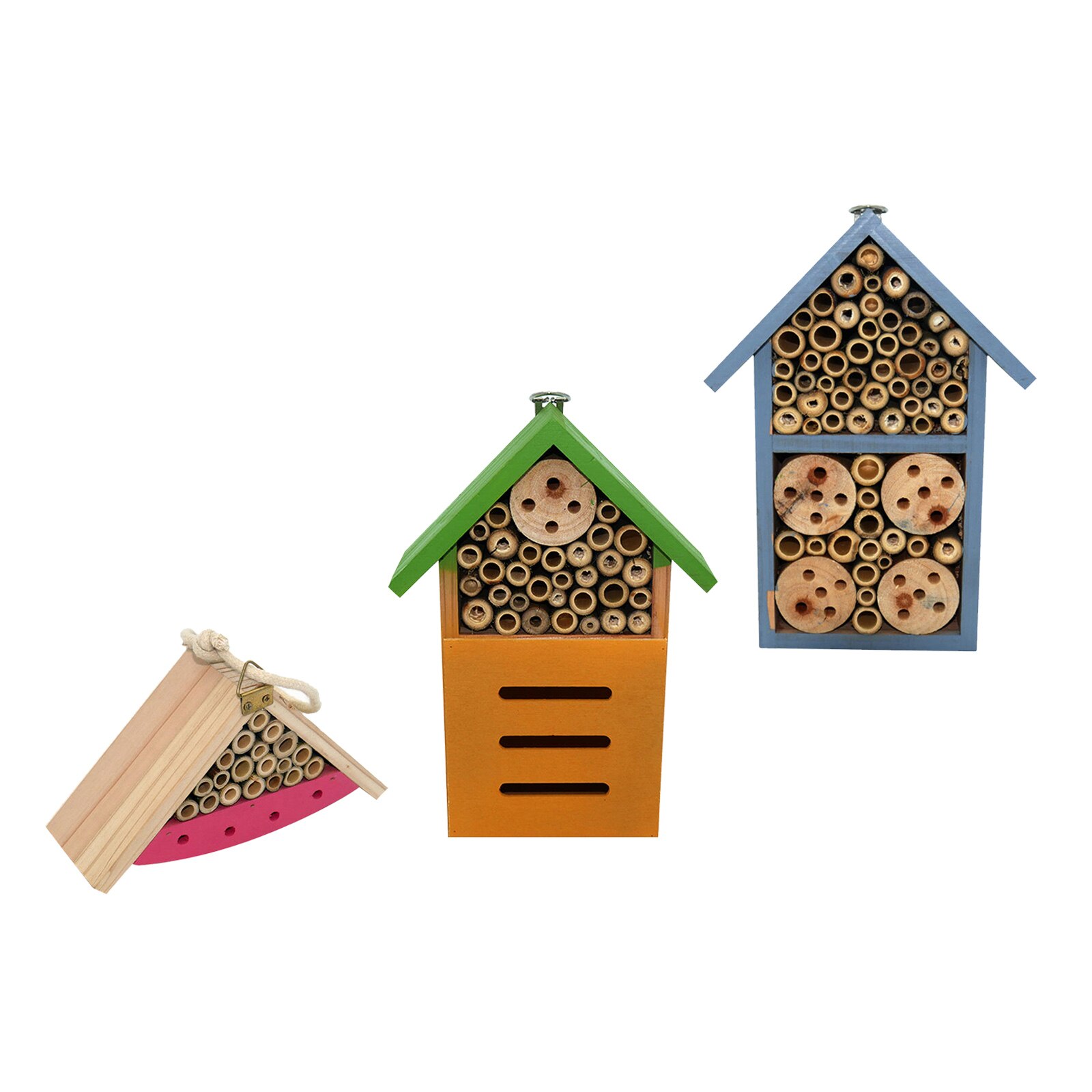 Insect Habitat Hotel Wooden Natural Bee Nest Butte... – Grandado