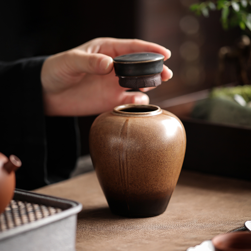 LUWU japanese ceramic tea canister vintage loose t... – Grandado
