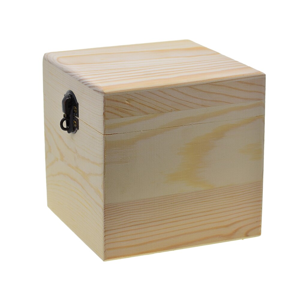 Large Square Storage Box Plain Wood Box Jewelry Bo... – Grandado