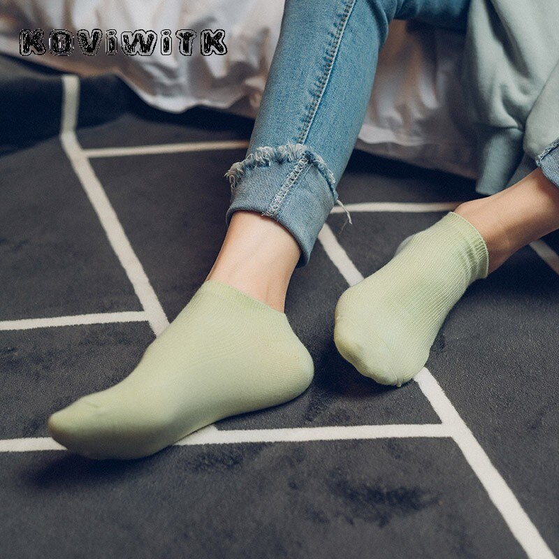 Ankle Funny cotton pink Short socks Women boat inv... – Grandado