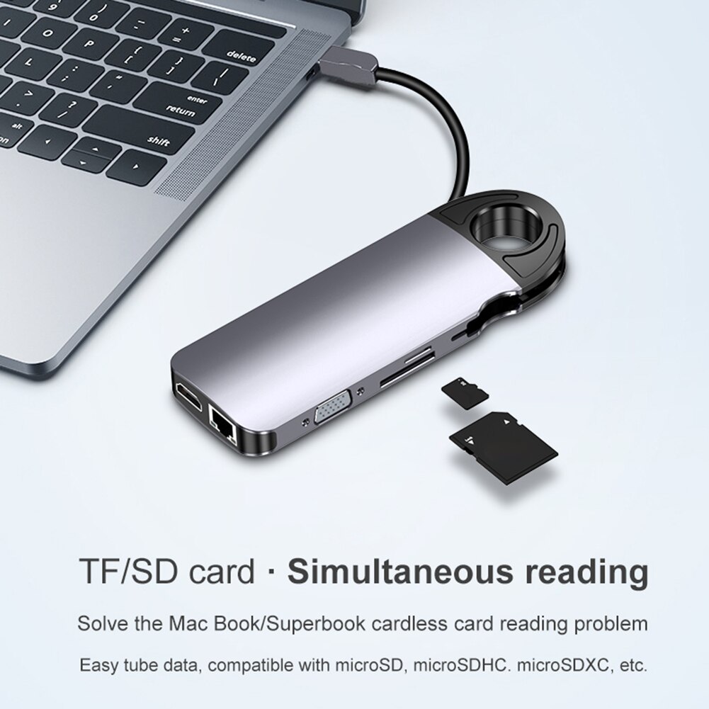 10 in 1 Aluminum Alloy USB Type C Hub USB C to Mul... – Grandado