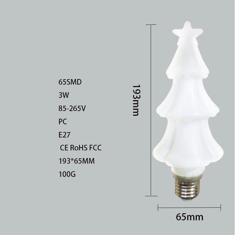 Colorful E27 Christmas Tree Bulb 85-265V LED Color... – Grandado