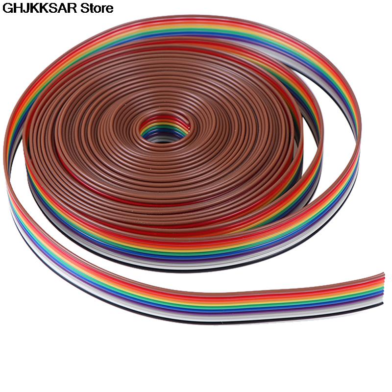 5meters/lot Ribbon Cable 10WAY Flat Color Rainbow ... – Vicedeal