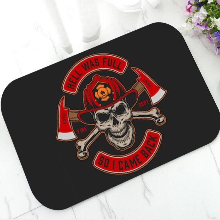 Cool Flaming Firefighter Door Mat Doormat Rug Carp... – Vicedeal