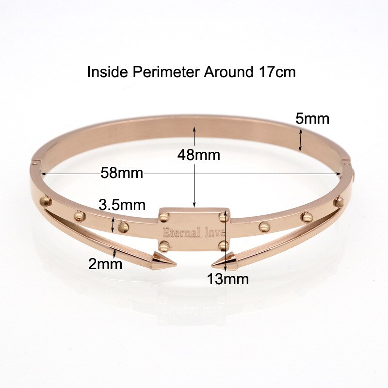 100% Stainless Steel Rivet Screw Cuff Bracelet For... – Vicedeal