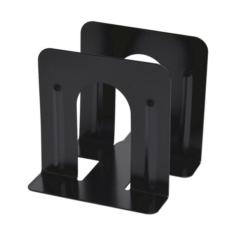 1 Pair Black Metal Bookends Desktop Storage Tools ... – Vicedeal