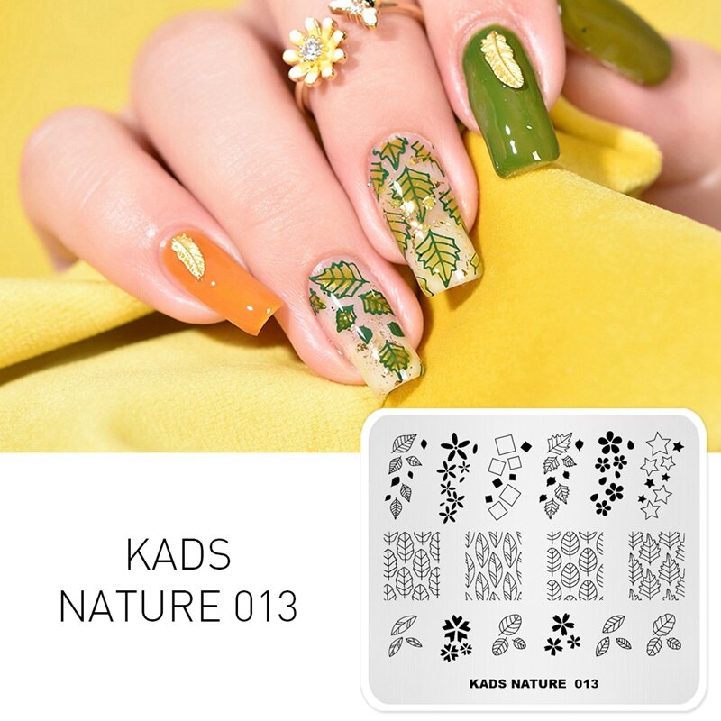 missguoguo Nail Art Stamping Plates Leaves Designs... – Grandado
