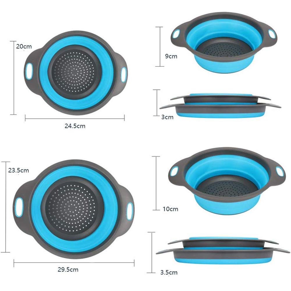 Keuken Opvouwbare Vergiet, Siliconen Vergiet Zeef ... – Vicedeal