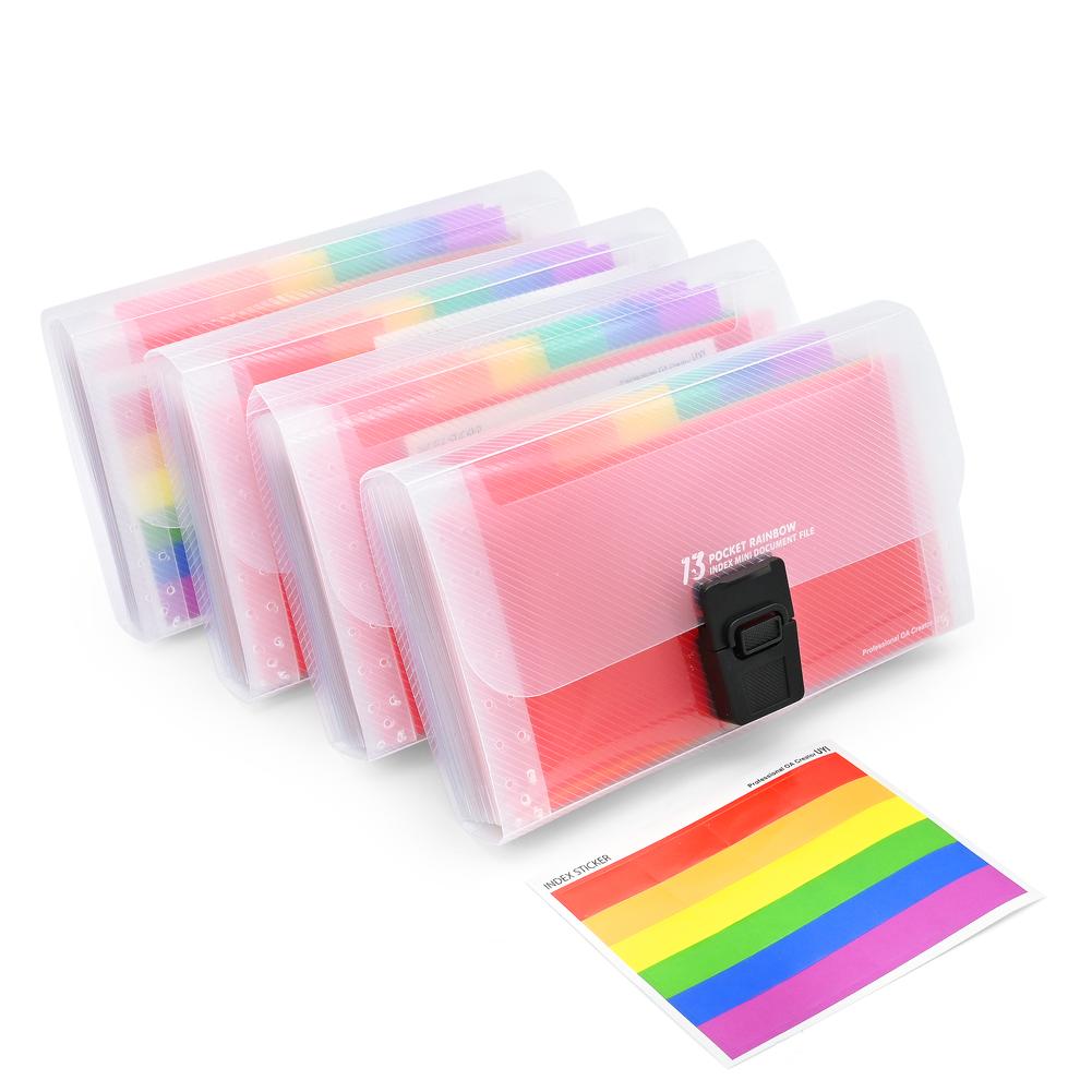 File Pocket Folder A6 Rainbow Organ Bag Data File ... – Grandado