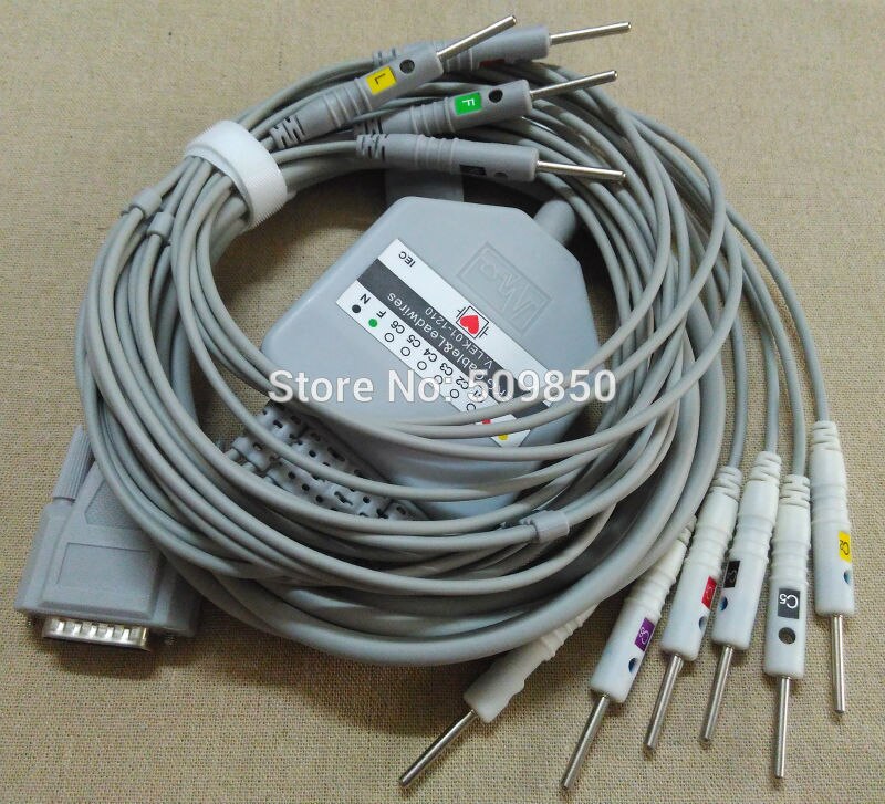 Eletrocardiograma Carewell EKG cable 10 lead ecg c... – Grandado