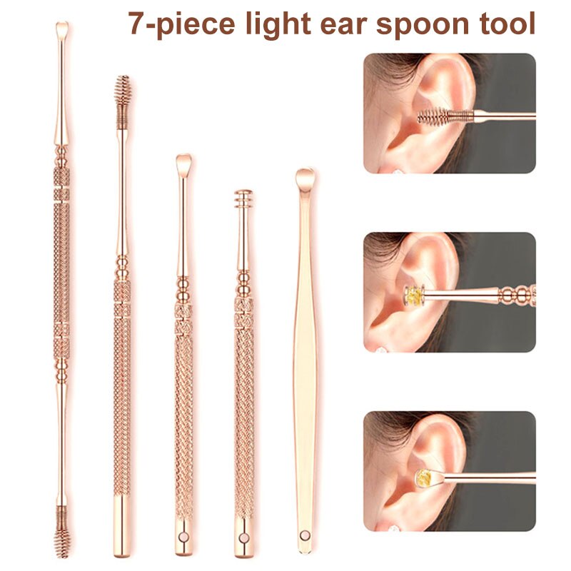 1 Set 7pcs Ear Cleaning Tools Stainless Steel Anti... – Grandado