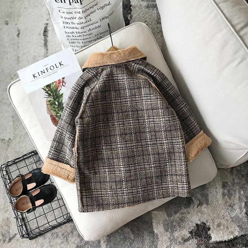 Children's cotton-padded coat girls long style... – Grandado