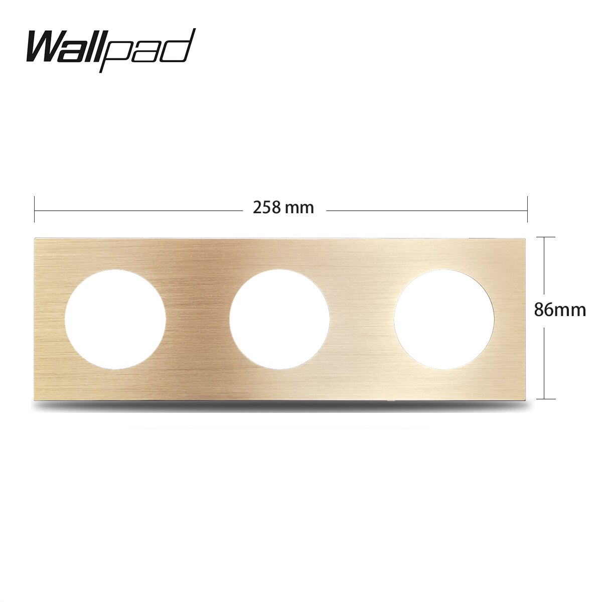 L6 DIY Triple Panel Gold Brushed Aluminum For Wall... – Vicedeal