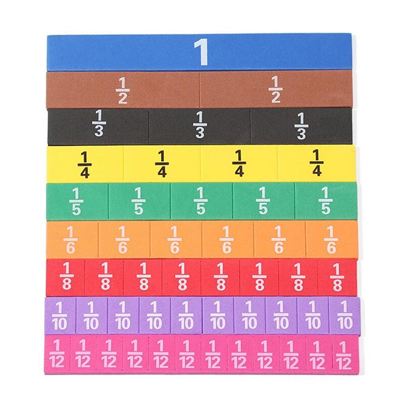 51Pieces Magnetic Rainbow Fraction Tiles Early Edu... – Grandado