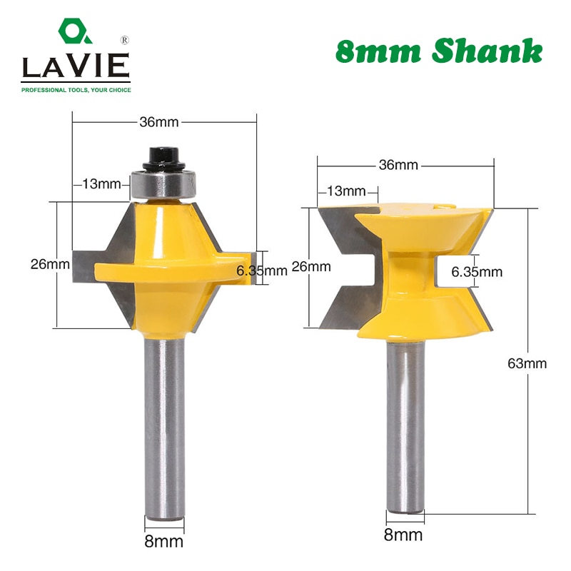 2pcs 8mm Shank 120 Degree Router Bit Set Woodworki... – Grandado