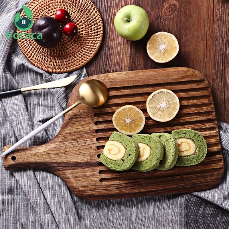 Wooden Pizza Sushi Bread Tray Pallet with Handle I... – Grandado