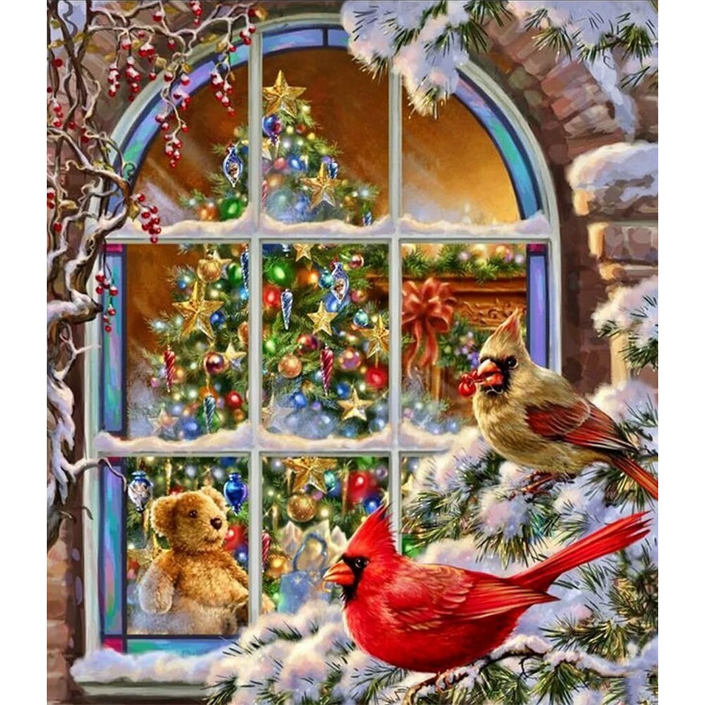 Oil Painting By Numbers Kits Christmas Windows DIY... – Vicedeal