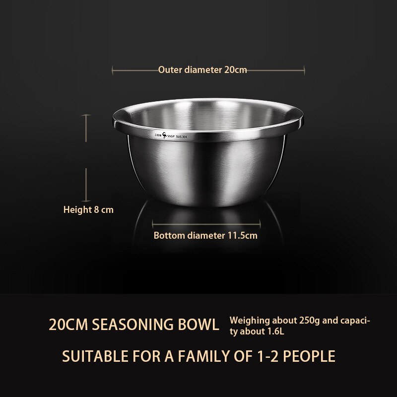 Stainless Steel Mixing Bowl Set Fruit Salad Bowls ... – Vicedeal