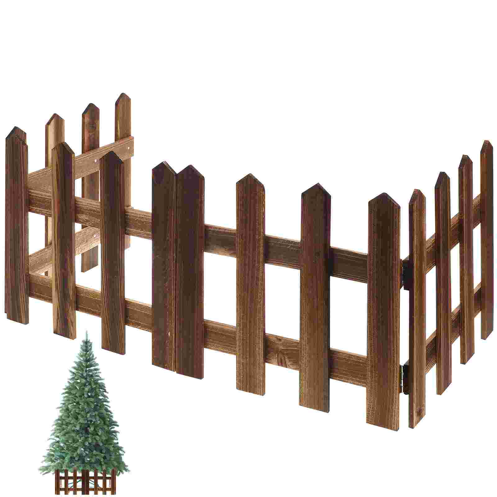 Carbonized Fence 30cm Height Wooden Picket Fence O... – Grandado
