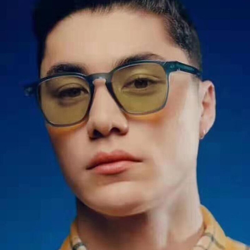 Trendy Square Frame Sunglasses Mens Womens Yellow ... – Grandado