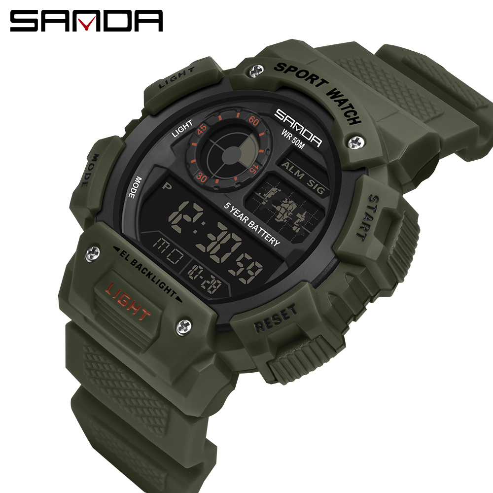 Sanda Top Brand Men 50m Waterproof Digital Watch M... – Vicedeal