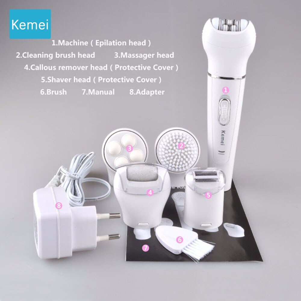 Kemei KM2199 5 in 1 Women Epilator No Pain Body Ha... – Grandado