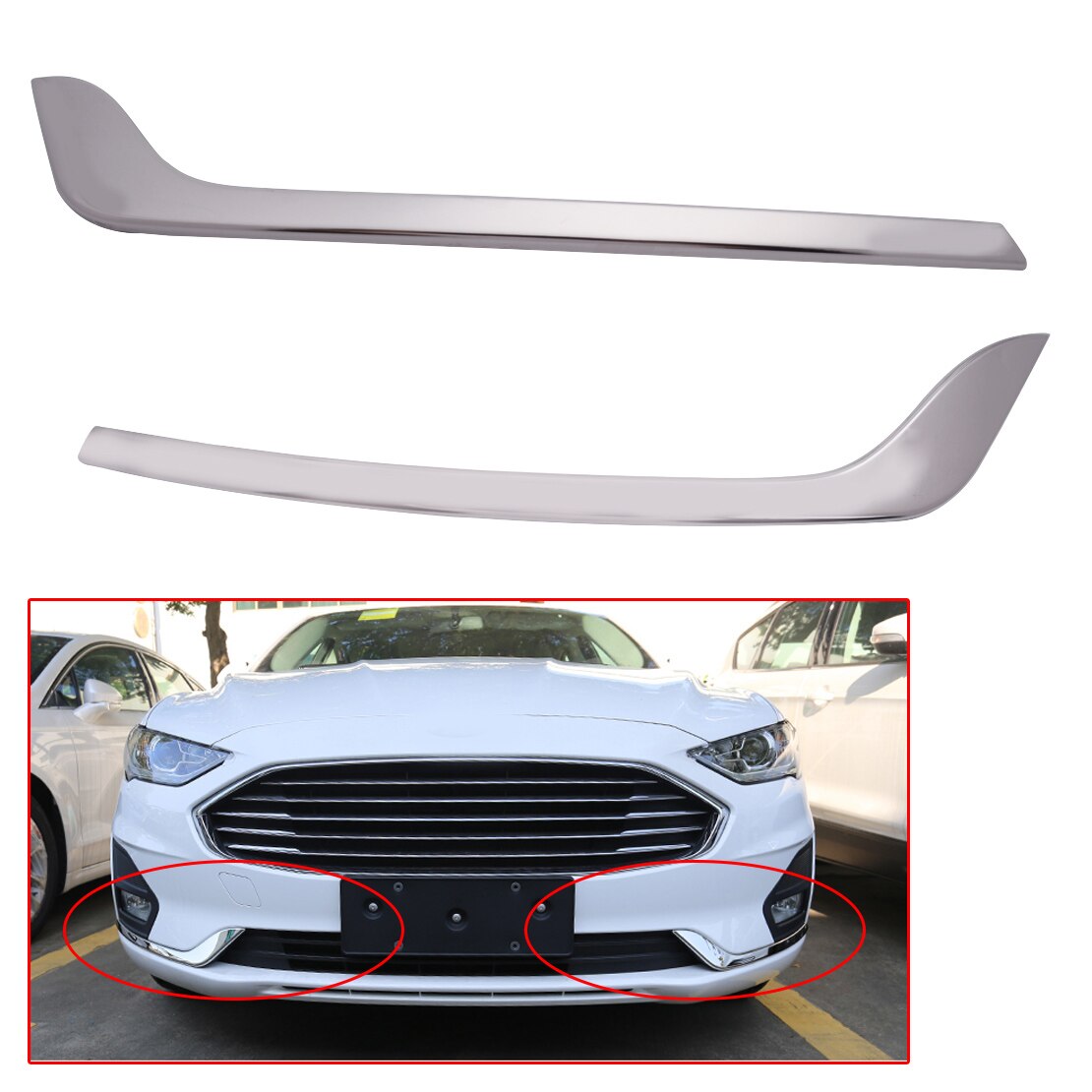 Steel Front Bumper Lip Spoiler Cover Stripe fit fo... – Grandado