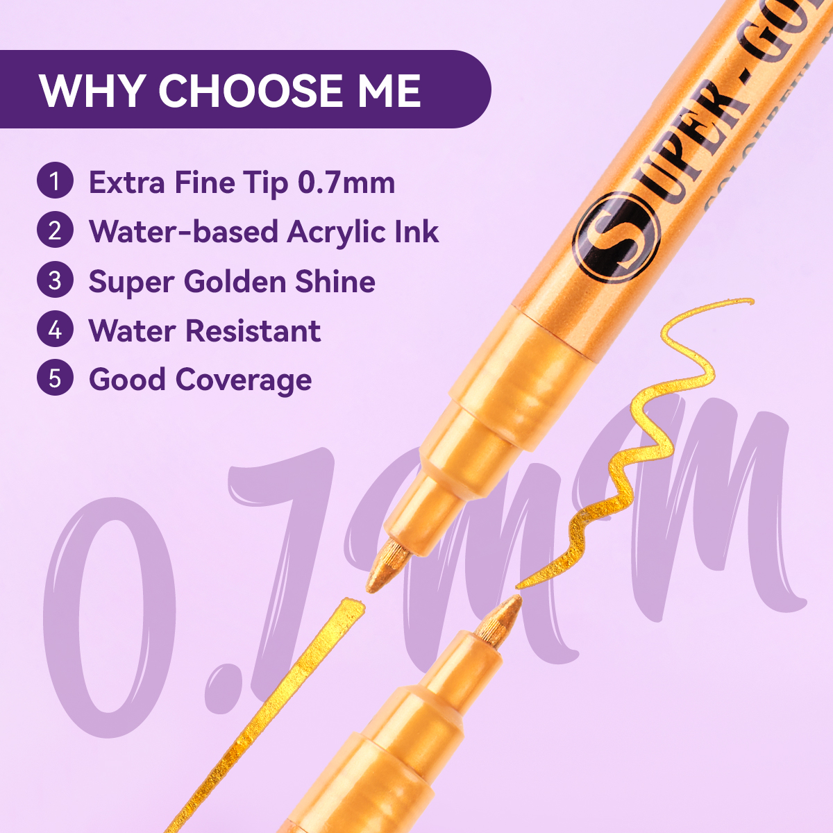 LIGHTWISH Metallic Paint Pens Glitter Markers,Spar... – Grandado