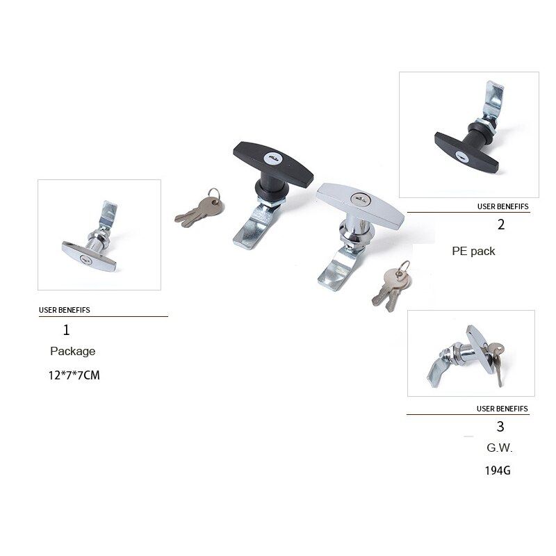 T-type Rust Proof Toolbox Compression Locks Latch ... – Grandado
