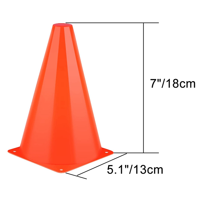 24Pcs 7 Inch Traffic Cones,Soccer Cones Agility Fi... – Grandado