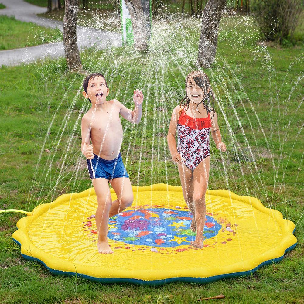 Outdoor Inflatable Kids Water Splash Play Mat Summ... – Grandado