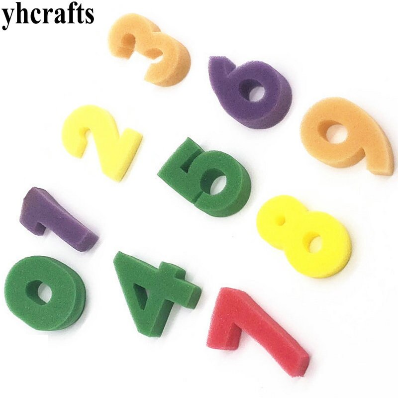 10PCS/LOT,0-9 numbers art sponge Teach your own Ea... – Grandado
