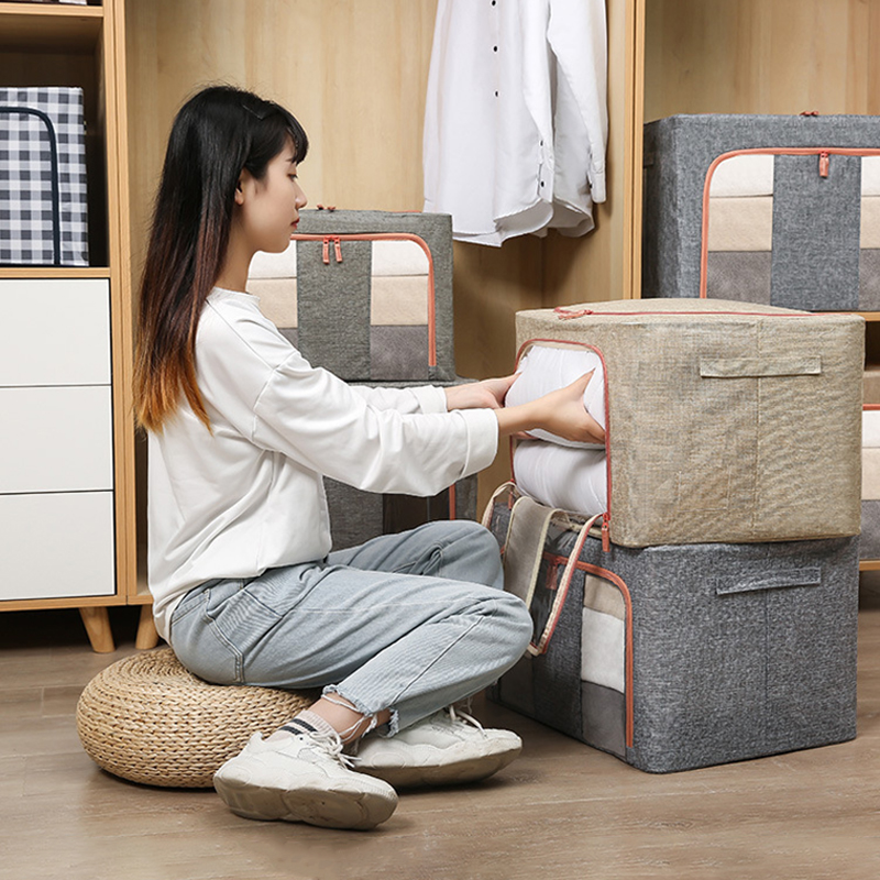 Fabric Storage Box Foldable Clothes Organizer Laun... – Vicedeal