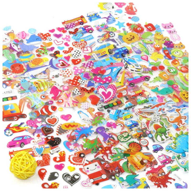 10 Sheets Different DIY 3D Cartoon Stickers Set De... – Vicedeal